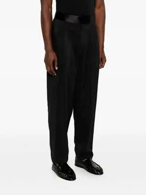 Giorgio Armani Silk Tailored Pants - Multicolor