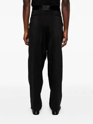 Giorgio Armani Silk Tailored Pants - Multicolor