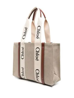 Chloé Woody Medium Canvas Tote - Multicolor
