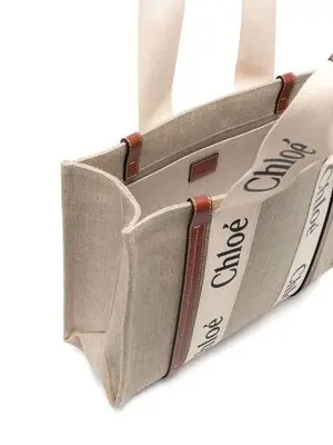 Chloé Woody Medium Canvas Tote - Multicolor