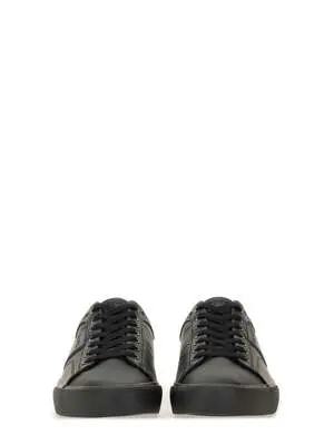 BOSS Leather Lace-up Sneakers - Black