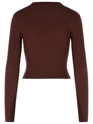DIESEL® M-olina" Redwood Wool Sweater With Cut-out Detail - Multicolor