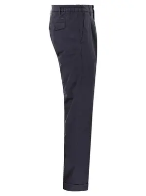 FAY Slim Fit Stretch Gabardine Capri Trousers - Multicolor