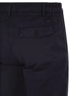 FAY Slim Fit Stretch Gabardine Capri Trousers - Multicolor