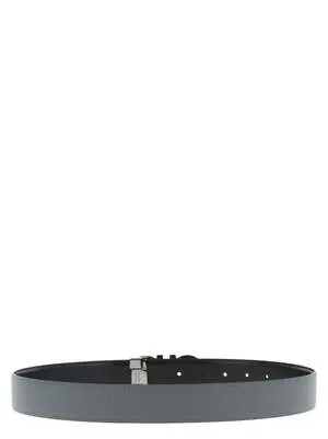 FERRAGAMO Gancini Reversible Belt - Gray