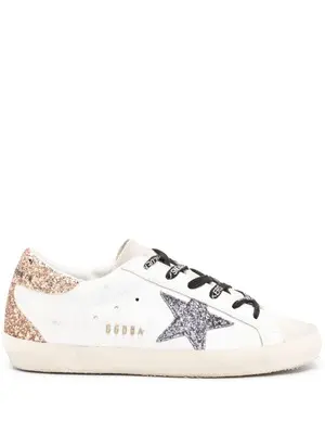 GOLDEN GOOSE Super-star Leopard Print Leather Sneakers - Multicolor