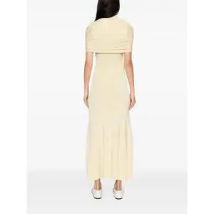Roland Mouret High Neck Cutout Detail Sleeveless Flared Hem Dress
