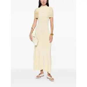 Roland Mouret High Neck Cutout Detail Sleeveless Flared Hem Dress