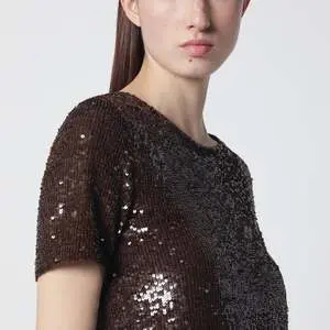 P.a.r.o.s.h Sequin Embellished Knit Top