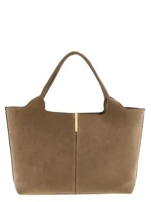 TOD'S TOD'S Suede Shopping Bag Cream