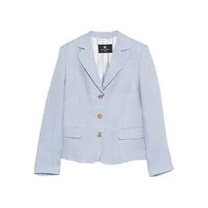 Etro Linen Blazer - Blue