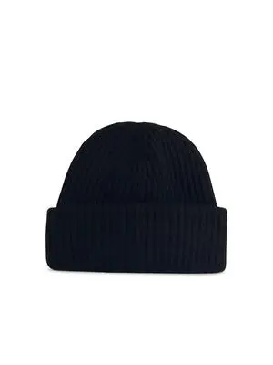 GANNI Ribbed Wool Beanie - Black