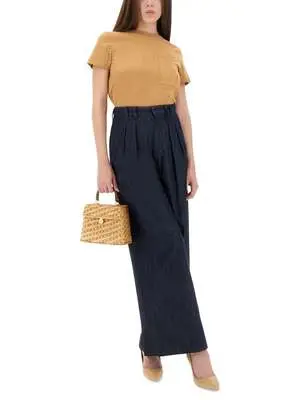 Max Mara Papaya T-shirt With Pocket Detail - Cream
