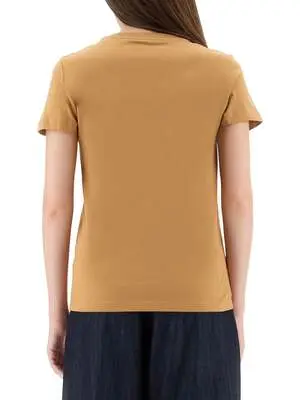 Max Mara Papaya T-shirt With Pocket Detail - Cream