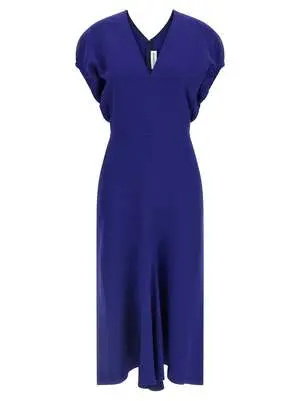 Victoria Beckham Edith Cady Dress - Blue