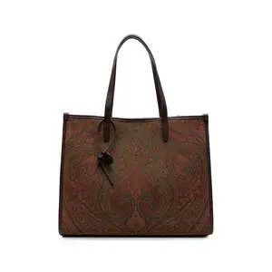 Etro Calf Leather Shoulder Bag - Brown