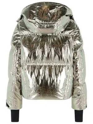 Moncler Celaque Metallic Puffer Jacket - Silver
