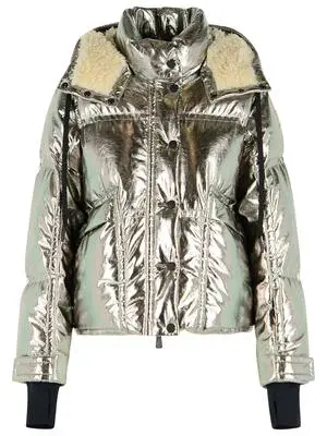 Moncler Celaque Metallic Puffer Jacket - Silver
