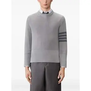 Thom Browne Crewneck Sweater With Signature Stripes