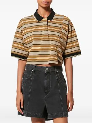 Isabel Marant Étoile Striped Cropped Polo Shirt - Multicolor