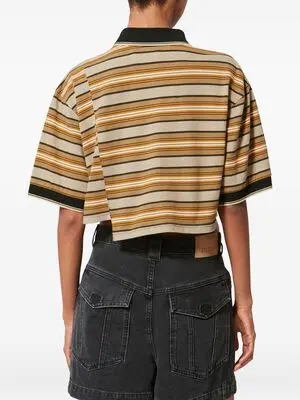 Isabel Marant Étoile Striped Cropped Polo Shirt - Multicolor