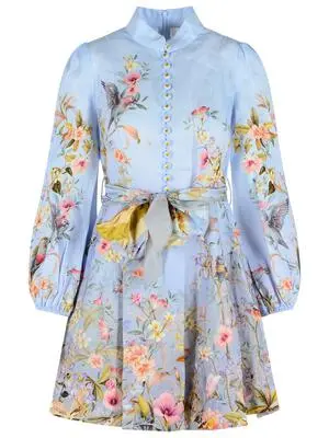Zimmermann Rebellion Light Blue Linen Dress