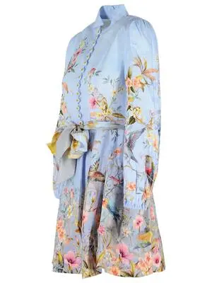 Zimmermann Rebellion Light Blue Linen Dress