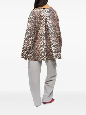 GANNI Organic Cotton Jacket With Animal Print