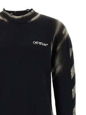 Off-White Diag Corrosion" Knit Crewneck Sweater - Multicolor