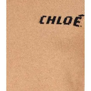 Chloé Embroidered Logo Crew Neck Sweater