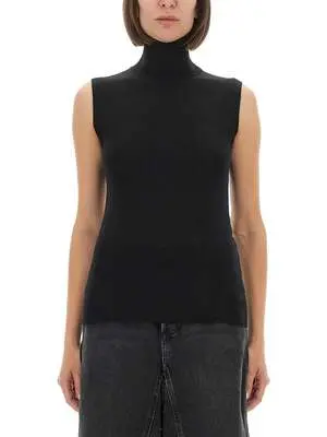 Sportmax Sleeveless Turtleneck Top - Black