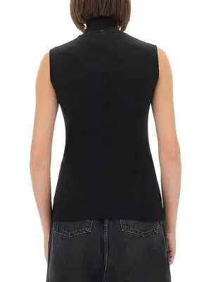Sportmax Sleeveless Turtleneck Top - Black