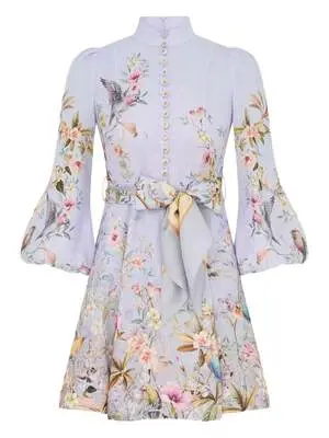 Zimmermann Rebellion Button Mini Dress - Multicolor