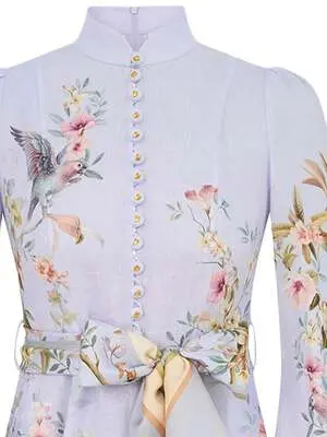 Zimmermann Rebellion Button Mini Dress - Multicolor