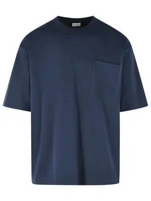 Dries Van Noten Heso' Navy Cotton T-shirt - Blue