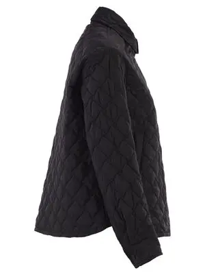 Herno Quilted Shirt Jacket With Logo Buttons - Black