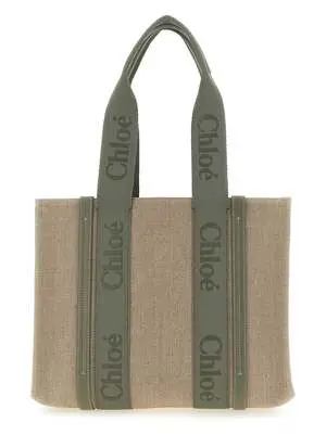 Chloé Woody Medium Shopping Bag - Green