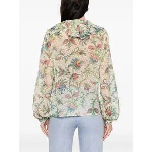 Etro Floral Print Silk Viscose Blouse - Cream