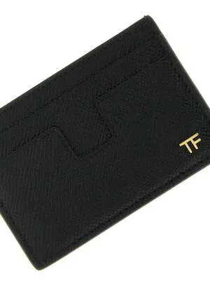 TOM FORD Small Grain Leather Cardholder - Black
