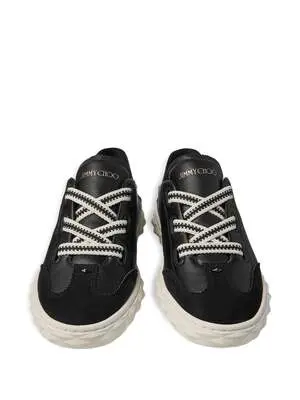 JIMMY CHOO Diamond Light Leather Lace-up Sneakers - Multicolor