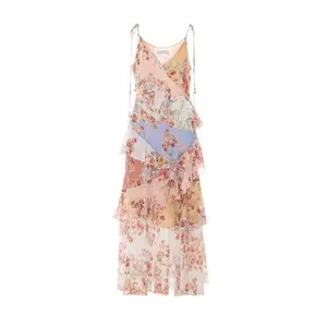 Zimmermann Sleeveless Floral Print Ruffled Dress - Multicolor