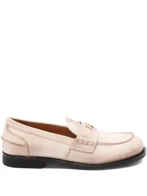 Miu Miu Calf Leather Penny Loafers - Multicolor
