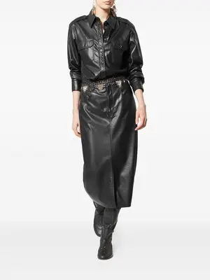 Isabel Marant Étoile Faux Leather Skirt - Multicolor
