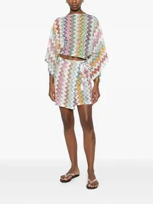 Missoni V-neck Zigzag Knit Top - Multicolor