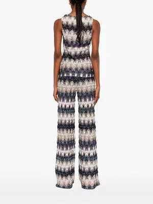 Missoni V-neck Zigzag Knit Top - Multicolor