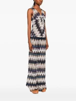 Missoni V-neck Zigzag Knit Top - Multicolor