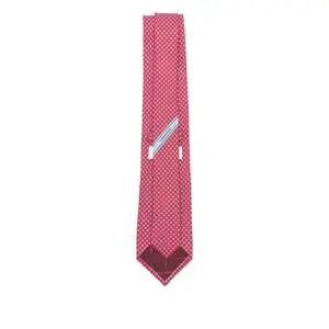 FERRAGAMO Silk Neck Tie With All-over Pattern