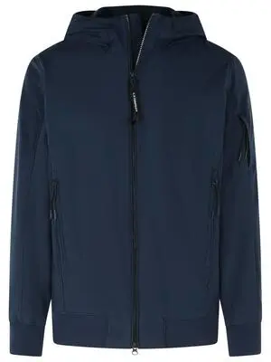 C.P. COMPANY Hooded Zip-up Jacket With Drawstring Hem - Blue