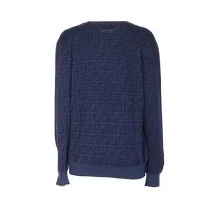 Fendi Ff Logo Crew Neck Long Sleeve Sweater