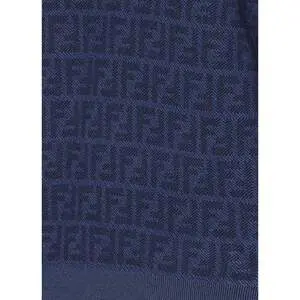 Fendi Ff Logo Crew Neck Long Sleeve Sweater